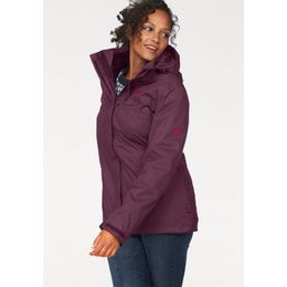 Jack Wolfskin Große Größen: 3-in-1-Funktionsjacke, burgund, Gr.52