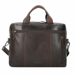 Leonhard Heyden Roma Aktentasche Leder 37 cm Laptopfach braun