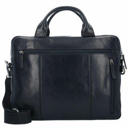 Leonhard Heyden Roma Aktentasche Leder 37 cm Laptopfach schwarz