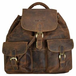 Green Burry Greenburry Vintage Rucksack Leder 40 cm braun