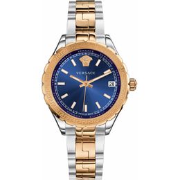Versace Uhr 'Hellenyium' Damen Gr&ouml;&szlig;e One Size blau / gold / silber / wei&szlig;