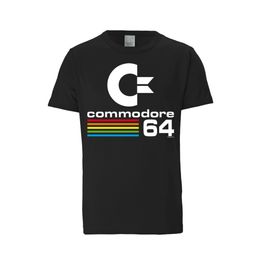 logoshirt T-Shirt 'Commodore C64' Damen Gr&ouml;&szlig;e L schwarz