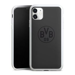 DeinDesign Handyhülle Borussia Dortmund Logo BVB BVB Grau, Apple iPhone 11 Silikon Hülle Bumper Case Handy Schutzhülle, weiß