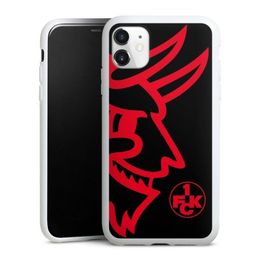 DeinDesign Handyhülle Offizielles Lizenzprodukt 1.FCK Dauerkarte, Apple iPhone 11 Silikon Hülle Bumper Case Handy Schutzhülle, weiß
