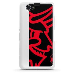 DeinDesign Handyhülle Offizielles Lizenzprodukt 1.FCK Dauerkarte, Sony Xperia Z1 Compact Silikon Hülle Bumper Case Handy Schutzhülle, weiß