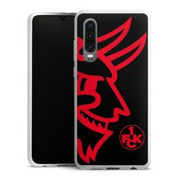 DeinDesign Handyhülle Offizielles Lizenzprodukt 1.FCK Dauerkarte, Huawei P30 Silikon Hülle Bumper Case Handy Schutzhülle, weiß