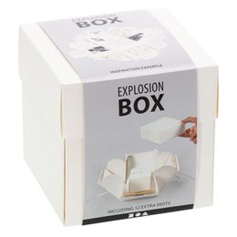 buttinette Explosionsbox, creme, 12 x 12 x 12 cm