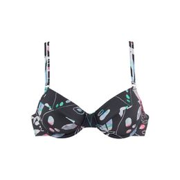 Sunseeker Bikini-Top 'Leaves' Damen Gr&ouml;&szlig;e 80 schwarz / wei&szlig;