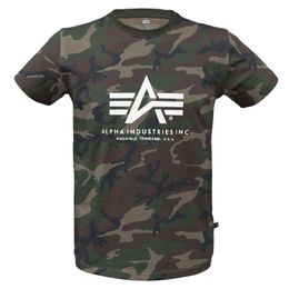 Alpha Industries Basic Alpha T-Shirt woodland camo, Gr&ouml;&szlig;e XL