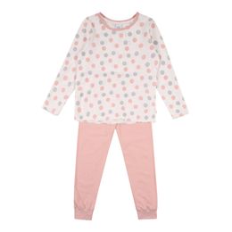 Sanetta Pyjama M&auml;dchen Gr&ouml;&szlig;e 98 hellgrau / pastellpink / offwhite