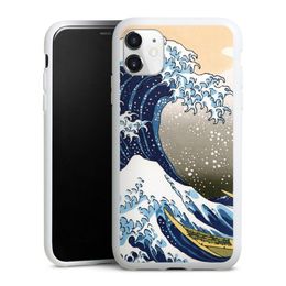 DeinDesign Handyhülle Katsushika Hokusai Die große Welle vor Kanagawa Kunst, Apple iPhone 11 Silikon Hülle Bumper Case Handy Schutzhülle, weiß