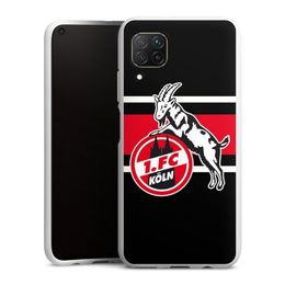 DeinDesign Handyhülle 1. FC Köln Offizielles Lizenzprodukt Colour Stripes 1.FC, Huawei P40 Lite Silikon Hülle Bumper Case Handy Schutzhülle, weiß