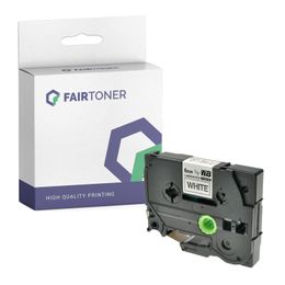FairToner Kompatibel für Brother P-Touch H 100 R (TZE-211) Schriftband 6mm/8m Schwarz auf Weiss