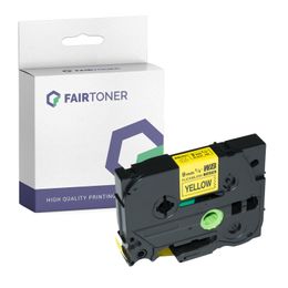 FairToner Kompatibel für Brother P-Touch 1290 (TZE-FX621) Schriftband 9mm/8m Schwarz auf Gelb