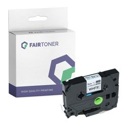 FairToner Kompatibel für Brother TZE-FX211 Schriftband 6mm/8m Schwarz auf Weiss