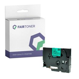 FairToner Kompatibel für Brother TZE-731 Schriftband 12mm/8m Schwarz auf Grün