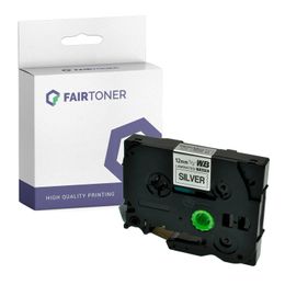 FairToner Kompatibel für Brother P-Touch 1250 VPS (TZE-931) Schriftband 12mm/8m Schwarz auf Silber