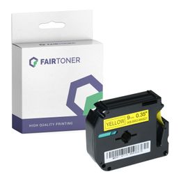 FairToner Kompatibel für Brother MK-621BZ Schriftband 9mm/8m Schwarz auf Gelb
