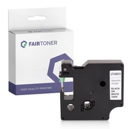 FairToner Kompatibel für Dymo Labelmanager PnP (45013 / S0720530) Schriftband 12mm/7m Schwarz auf Weiss