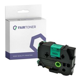 FairToner Kompatibel für Brother P-Touch 2500 PC (TZE-751) Schriftband 24mm/8m Schwarz auf Grün
