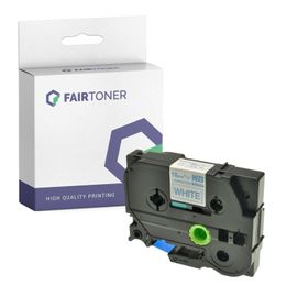 FairToner Kompatibel für Brother P-Touch 9800 PCN (TZE-243) Schriftband 18mm/8m Blau auf Weiss