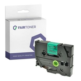 FairToner Kompatibel für Brother P-Touch P 700 (TZE-721) Schriftband 9mm/8m Schwarz auf Grün