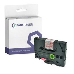 FairToner Kompatibel für Brother TZE-222 Schriftband 9mm/8m Rot auf Weiss