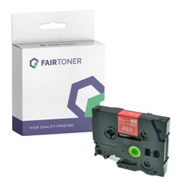 FairToner Kompatibel für Brother P-Touch H 300 Li (TZE-435) Schriftband 12mm/8m Weiss auf Rot