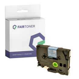 FairToner Kompatibel für Brother P-Touch H 105 NB (TZE-535) Schriftband 12mm/8m Weiss auf Blau