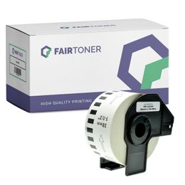 FairToner Kompatibel für Brother P-Touch QL 710 W (DK-22225) Etikett 1x (38mm x 30.48m) Weiss
