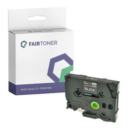 FairToner Kompatibel für Brother P-Touch 2480 (TZE-335) Schriftband 12mm/8m Weiss auf Schwarz