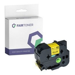 FairToner Kompatibel für Brother TZE-FX661 Schriftband 36mm/8m Schwarz auf Gelb
