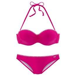 Buffalo B&uuml;gel-Bandeau-Bikini Damen Gr&ouml;&szlig;e S/M pink