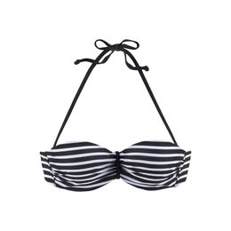 Venice Beach Bandeau-Bikini-Top Damen Gr&ouml;&szlig;e 75 schwarz / wei&szlig;