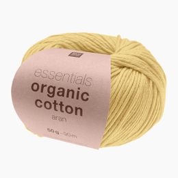 Essentials Organic Cotton aran von Rico Design, Gelb, aus Baumwolle