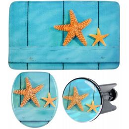 Sanilo 3-teiliges Badezimmer Set Starfish