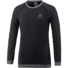 Odlo Shirt 'Evolution Warm' Jungen Gr&ouml;&szlig;e 152/164 grau / schwarz