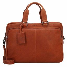 Burkely Antique Avery Aktentasche Leder 40 cm Laptopfach cognac