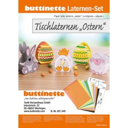 buttinette Bastel-Set Tischlaternen "Ostern", 5 Tischlaternen