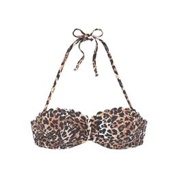 Lascana Bügel-Bandeau-Bikini-Top Damen Größe 80 braun