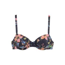 Lascana Bikini-Top 'Malia' Damen Gr&ouml;&szlig;e 90 anthrazit / koralle