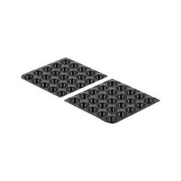 Delock Gummifüße, Halterung schwarz, Rund, selbstklebend, 50 Stück geeignet für: PC-System Kompatibel zu: Gehäuse, Technische Geräte Material: TPE