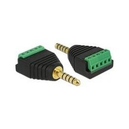 Delock Adapter Klinkenstecker 4,4mm >Terminalblock 5Pin schwarz