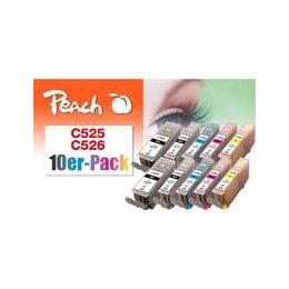Peach Tinte PI100-309 (10er-Pack) kompatibel zu Canon PGI-525/CLI-526 Typ: Tintenpatrone Druckfarbe: Schwarz, Gelb, Cyan, Magenta Geeignet für: Canon