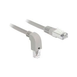 Delock Patchkabel RJ45 Cat.6a S/FTP grau, 2 Meter, 1x gerader, 1x unten gewinkelter Stecker Verwendung: Zum Verbinden einer Netzwerkkarte mit einem Switch oder Router Anschlüsse: 1x RJ-45 (Stecker) auf 1x RJ-45 (Stecker) Version: Cat.6a