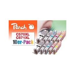 Peach Tinte PI100-311 (10er-Pack) kompatibel zu Canon PGI-570XL/CLI-571XL Typ: Tintenpatrone Druckfarbe: Schwarz, Gelb, Cyan, Magenta Geeignet für: Canon