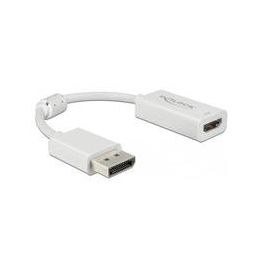 Delock Adapter DisplayPort > HDMI 4K 60Hz mit HDR Funktion passiv wei&szlig;, 10cm