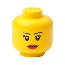 LEGO Storage Head "Girl", mini, Aufbewahrungsbox gelb
