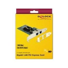 Delock PCIe > 2 x Gigabit LAN, LAN-Adapter