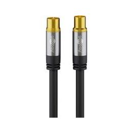 goobay Antennenkabel (135dB typ), Koax-Buchse > Koax-Stecker schwarz, 5 Meter